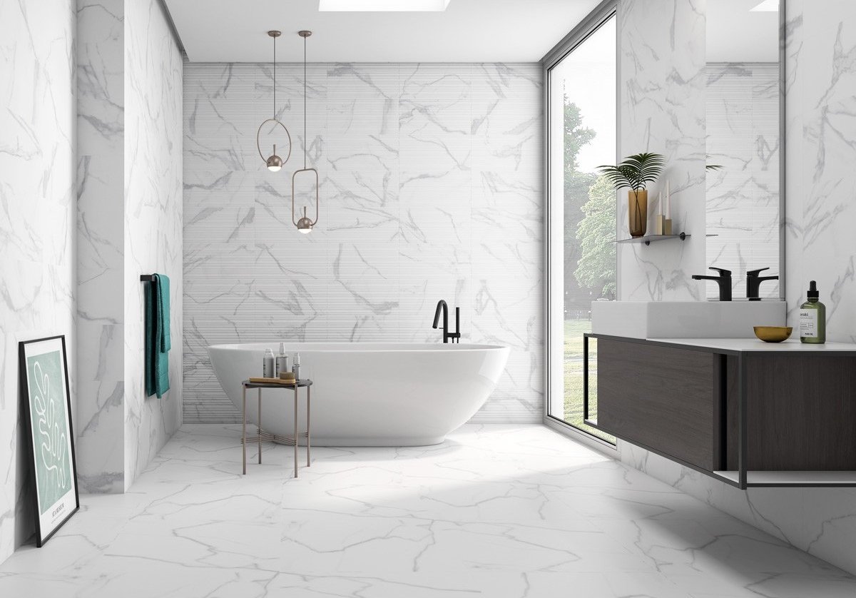 WALL TILE KAUNAS 25X50 BLANCO GEOTILES