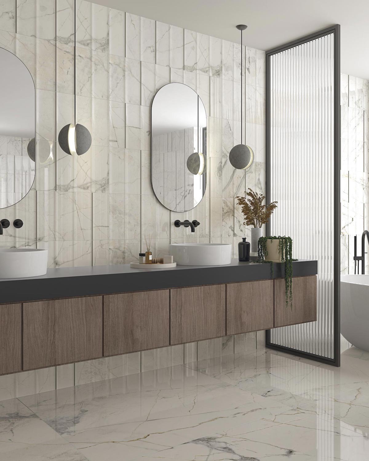 WALL TILE MARBLE-LOUS 32X99 VIVES