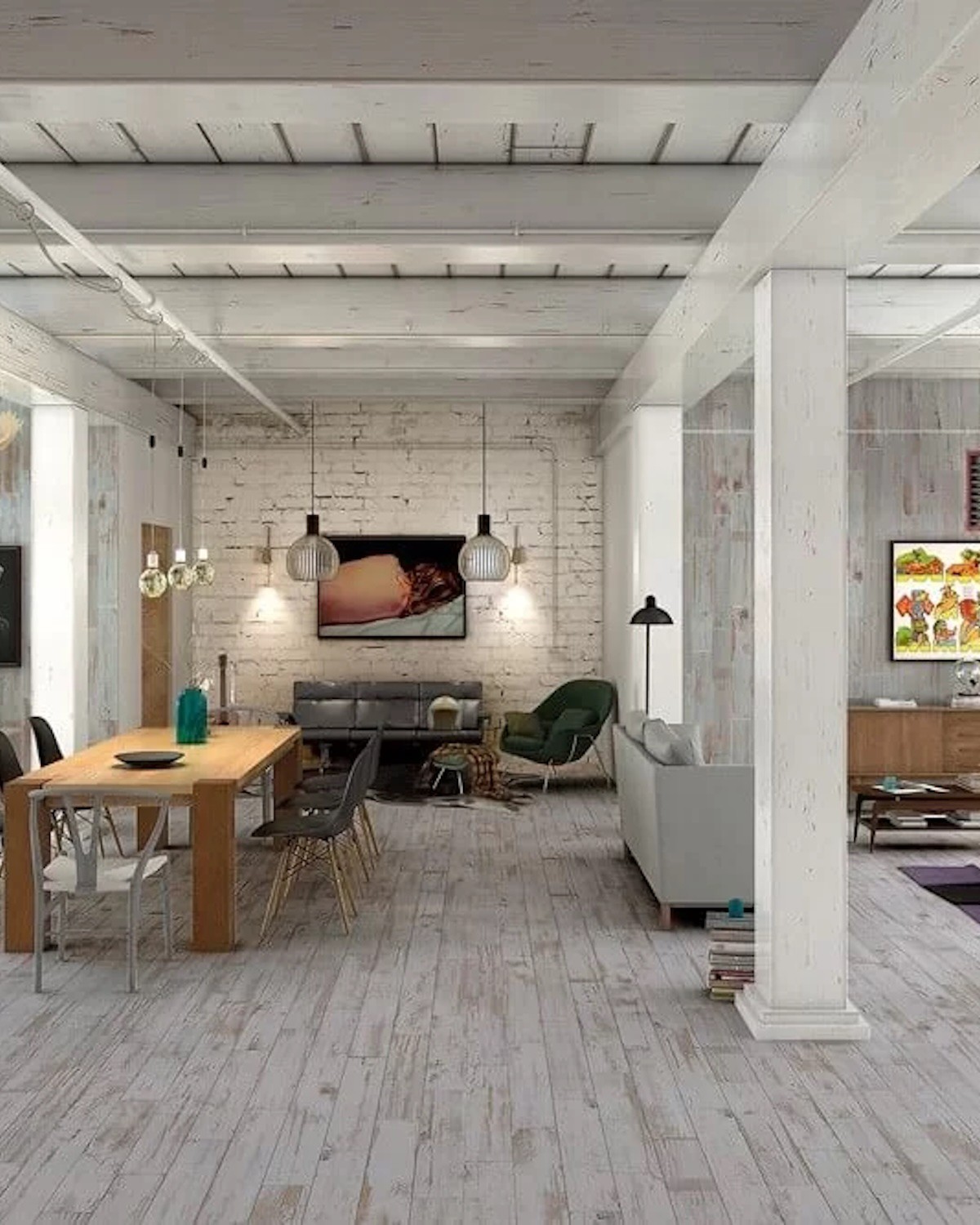 STRIPPED WOOD EFFECT PORCELAIN TILE TRIBECA GAYAFORES